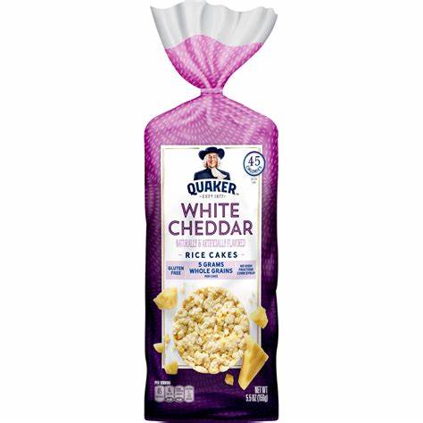 QUAKER WHITE CHEDDAR RICE CAKES 5.5OZ - The Gourmet Grocer