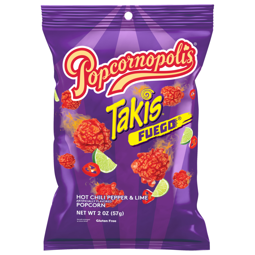 POPCORNOPOLIS TAKIS FUEGO HOT CHILI PEPPER & LIME POPCORN 1OZ - The ...